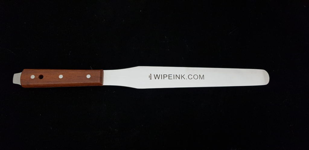 10‘’ Stainless Steel Ink Spatula With Wood Handle – Ink Tools for ...