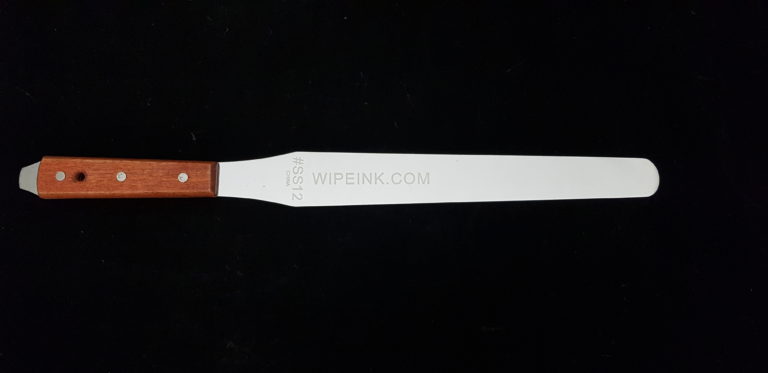 12‘’ Stainless Steel Ink Spatula With Wood Handle – Ink Tools for ...